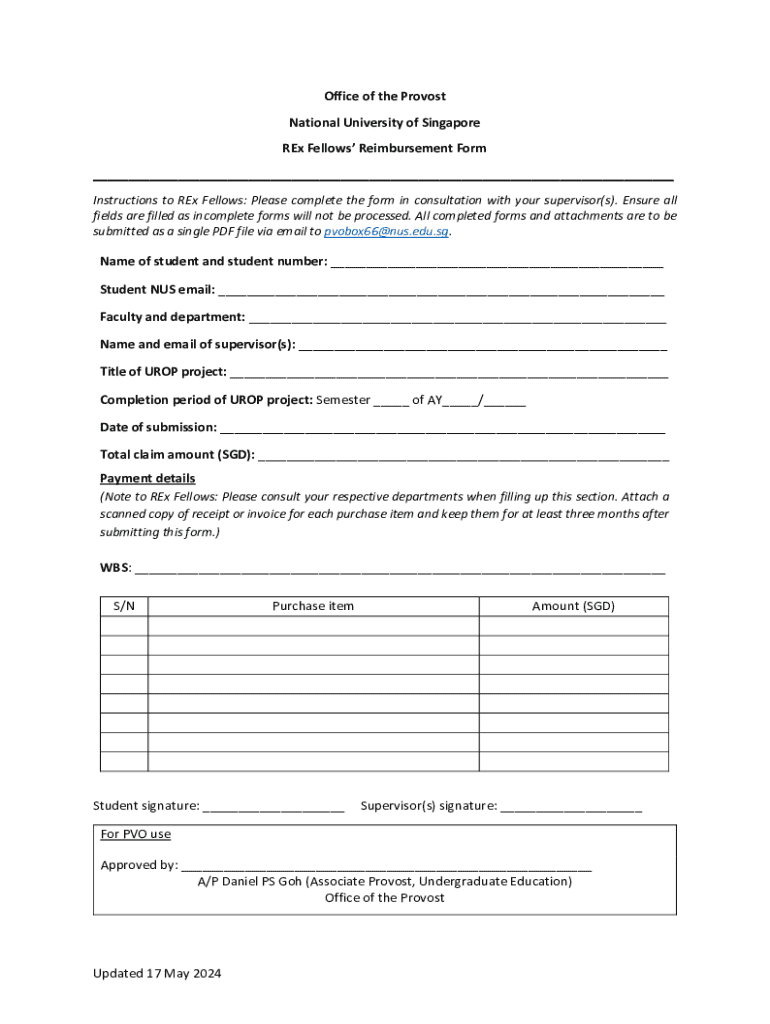 Fillable Online REx Fellow Self-Evaluation Form Fax Email Print - pdfFiller
