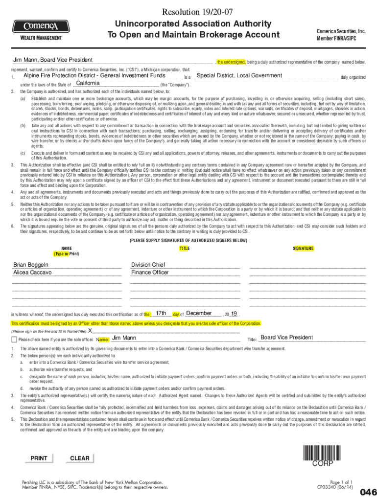 Fillable Online Alpine Fire Protection District (California ...