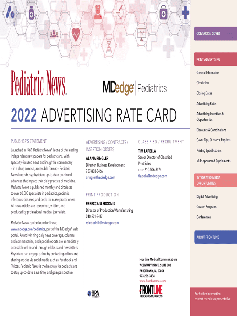 Fillable Online Launched in 1967, Pediatric News is one of the leading ...