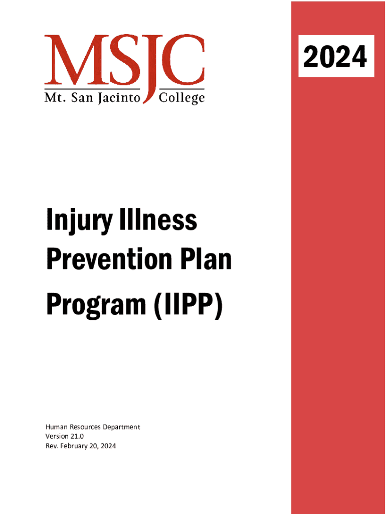 Fillable Online Injury Illness Prevention Plan Program (IIPP) Fax Email ...