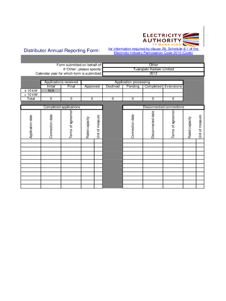 Fillable Online Distributor Annual Reporting Form: Fax Email Print ...