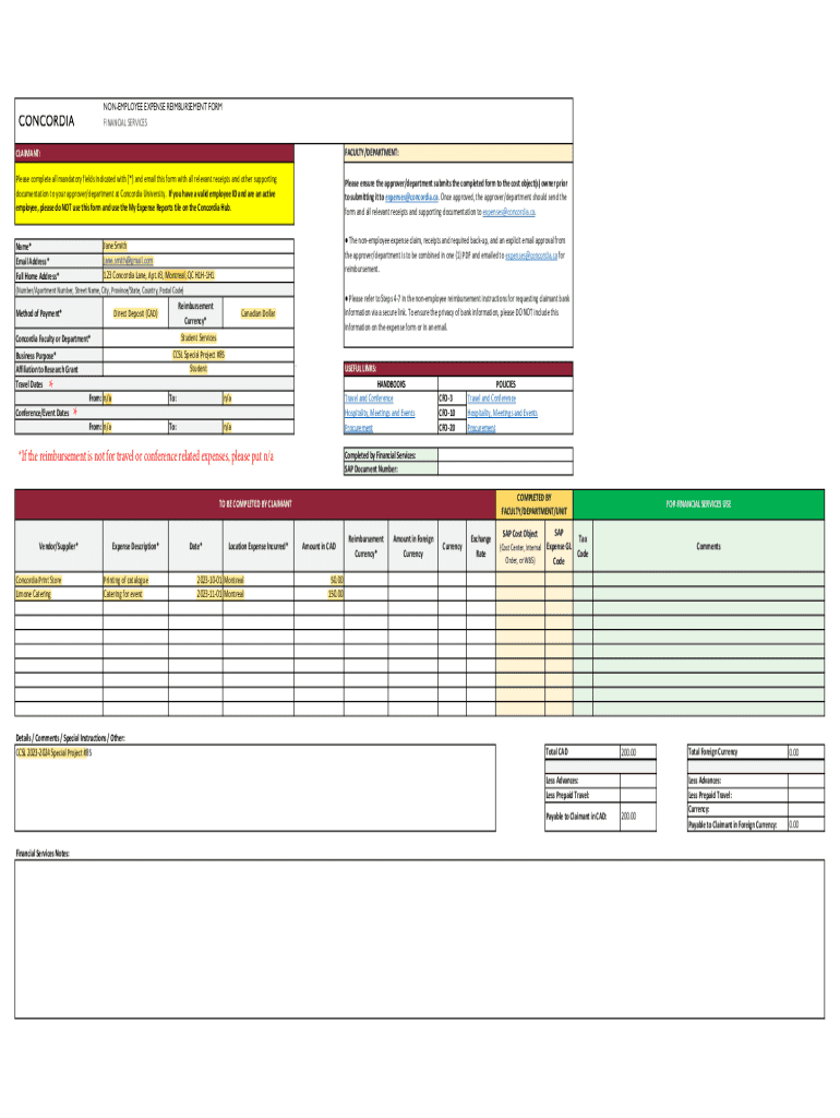 Fillable Online Accounts Payable Employee Expense Direct Deposit Form ...
