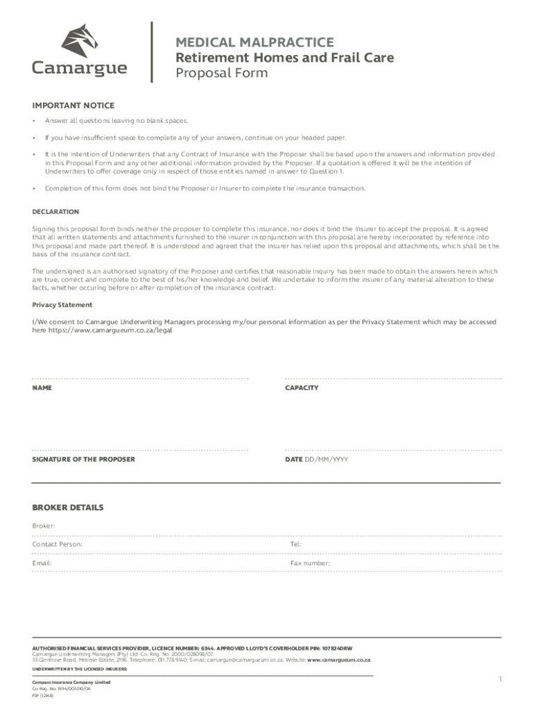 Fillable Online Medical Malpractice application form - Incision ...
