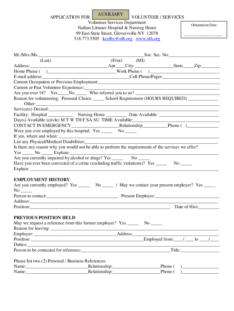 Fillable Online Application for Auxiliary Fax Email Print - pdfFiller