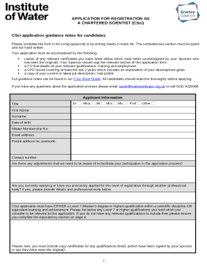 An applicant's guide to becoming a Chartered Scientist ...