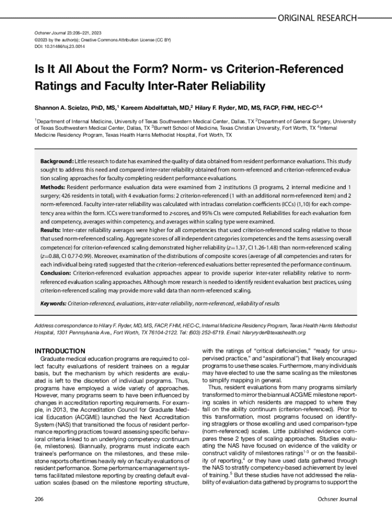 Fillable Online Is It All About the Form? Norm- vs Criterion-Referenced ...
