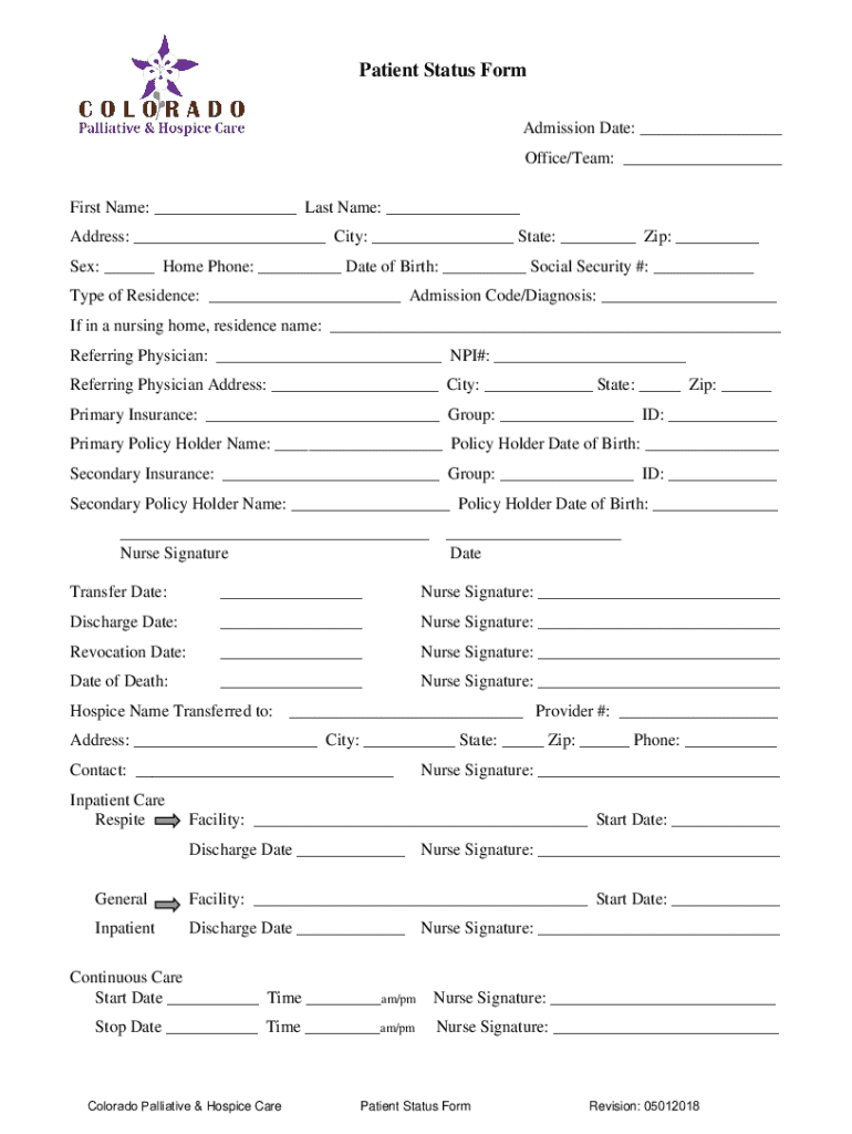 Fillable Online Palliative Care Home Coordination of Care Form Fax ...
