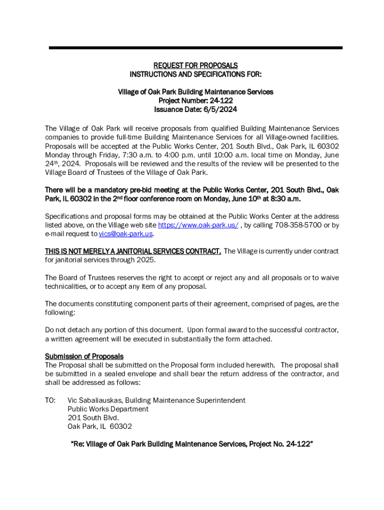 Fillable Online Oak Park Building Inspection + Plan Review Fax Email ...