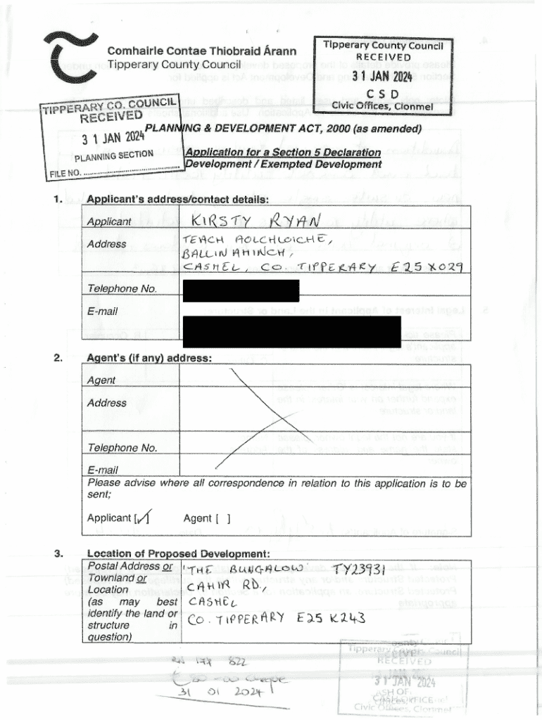 Fillable Online Development Address: Fax Email Print - pdfFiller