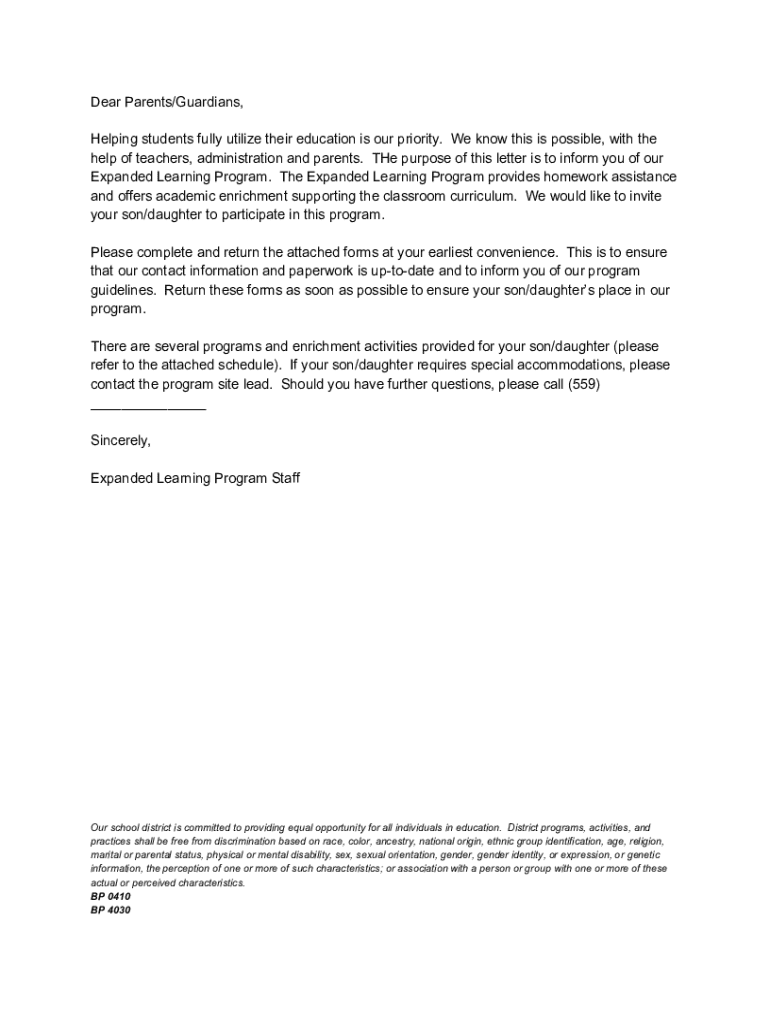 Fillable Online Dear Parents/Guardians, Helping students fully utilize ...