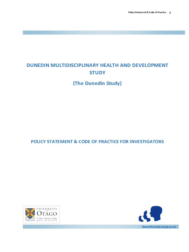 Fillable Online DUNEDIN MULTIDISCIPLINARY HEALTH AND DEVELOPMENT Fax ...