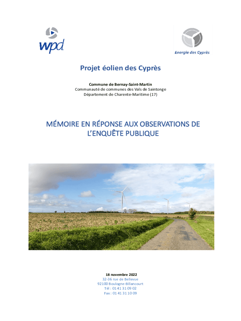 Remplissable en ligne Tout savoir sur le projet olien de Bernay-Saint-Martin Fax Email Imprimer ...