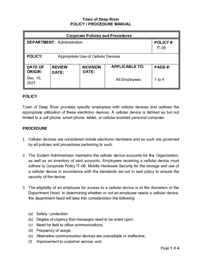 Fillable Online Appropriate Use of Cellular Devices Fax Email Print - pdfFiller