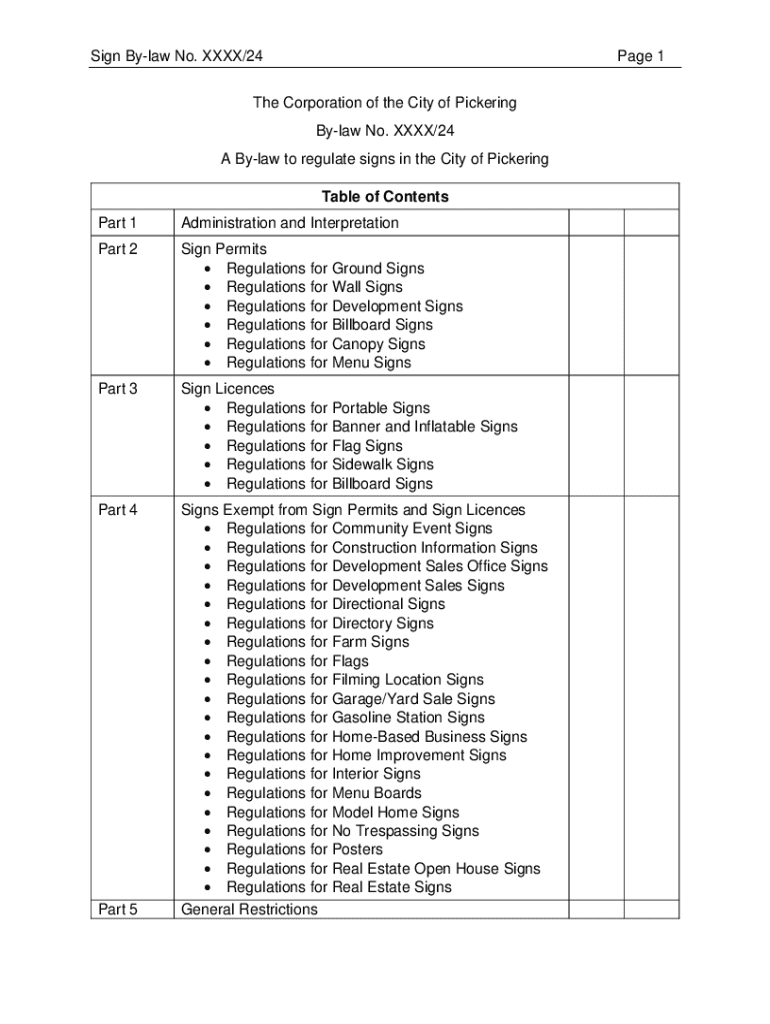 Fillable Online Draft Sign By-law. Sign By-law Fax Email Print - pdfFiller