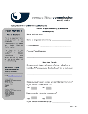 Fillable Online Registration Form for Submissions Fax Email Print ...