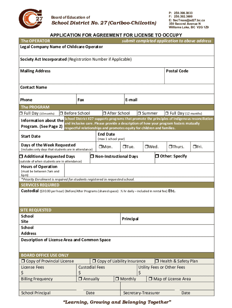 Fillable Online School District 27 - Trustee Electoral Boundary Changes. ... Fax Email Print ...