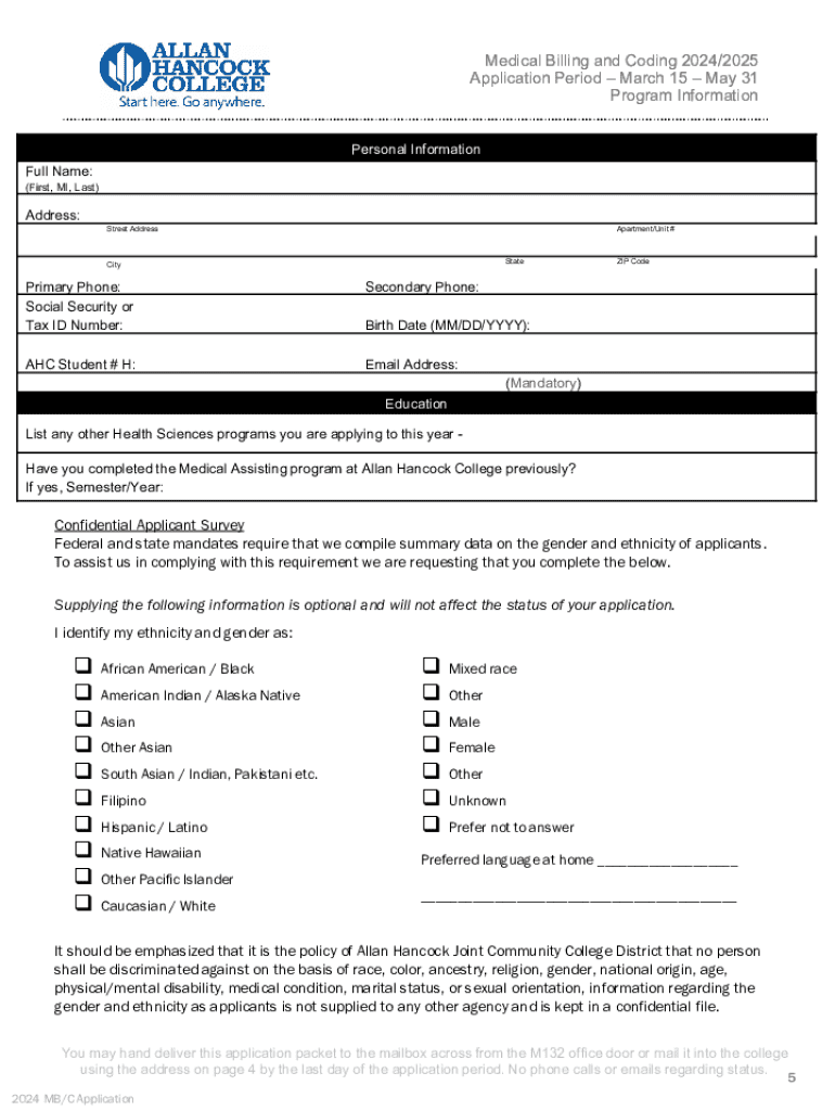 Fillable Online MEDICAL BILLING and CODING - Certificate of Achievement ...