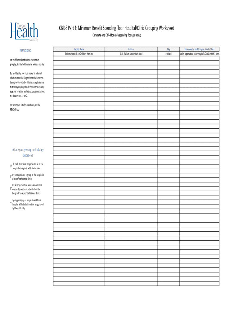 Fillable Online FY21 CBR-3 Form Shriners Hospital for Children - Portland.xlsx Fax Email Print ...