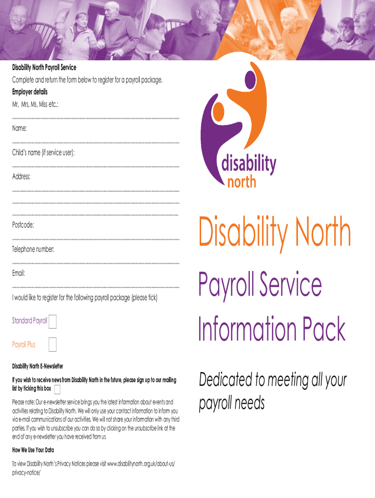 Fillable Online Payroll Service Information Pack Fax Email Print ...