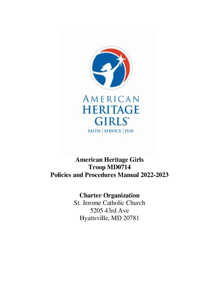 Fillable Online American Heritage Girls Troop AL-0513 Farley Community ...