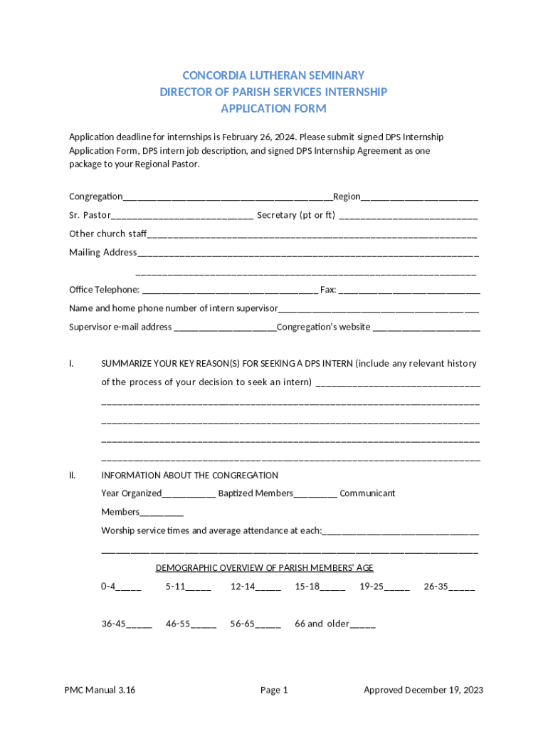 Summer internships at Concordia Plans - LCMS Reporter Doc Template ...