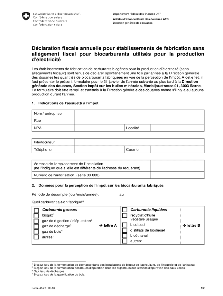 Remplissable en ligne Office fdral de la douane et de la scurit des frontires Fax Email Imprimer ...