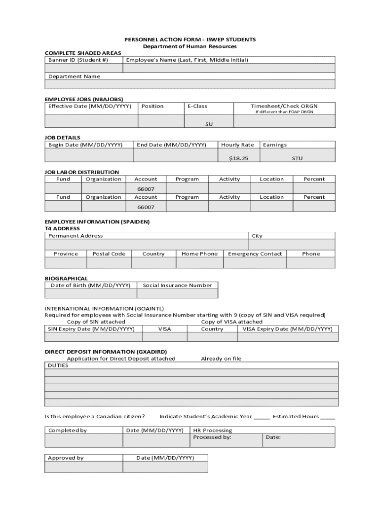 Fillable Online Human Resources Banner Admin Screens Employee and ...