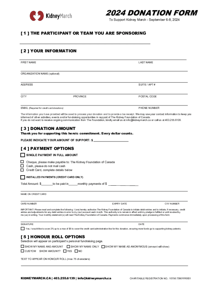Fillable Online 2024 DONOR APPLICATION WORKSHEET Fax Email Print ...