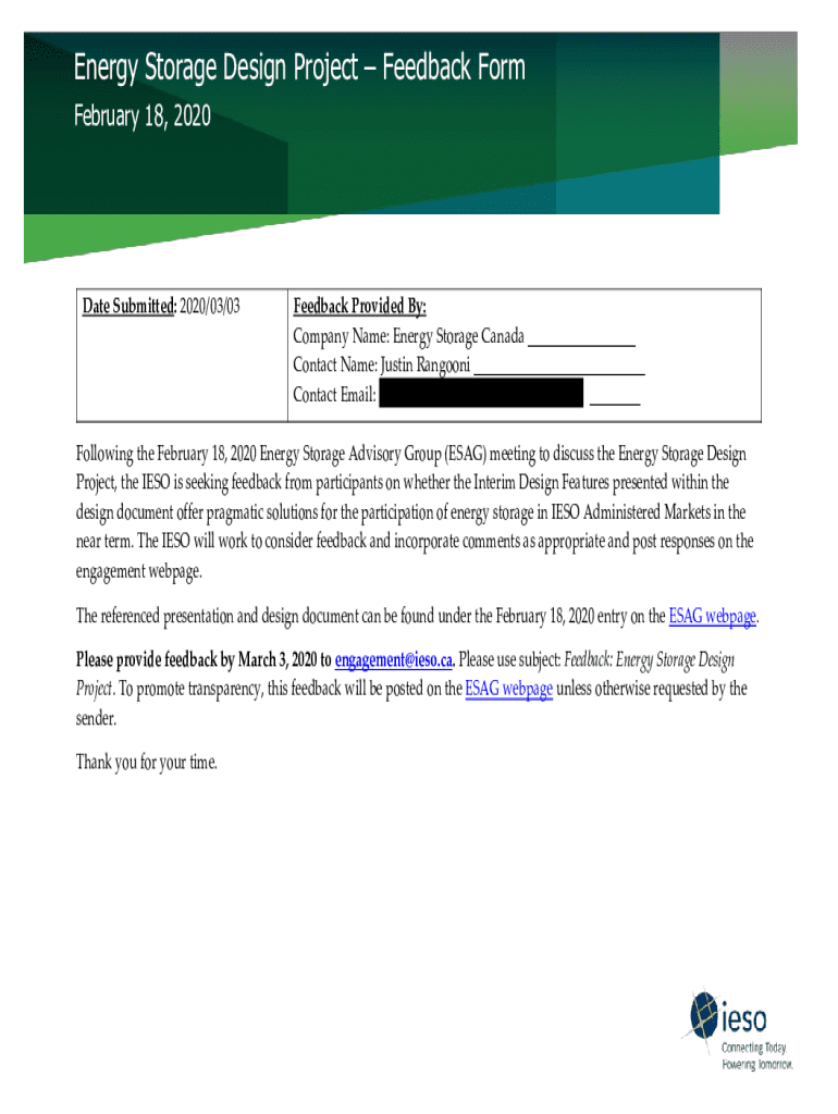 Fillable Online Energy Storage Design Project - Long-term Design Fax ...