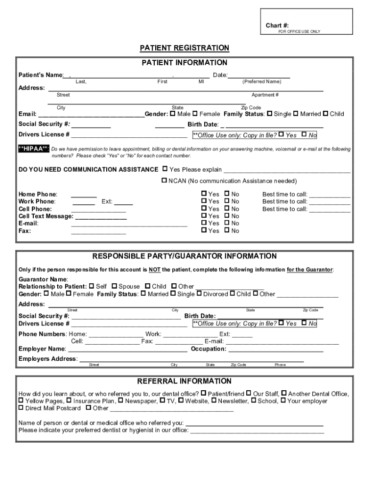 Fillable Online ADA Health History & New Patient Registration Form-All ...
