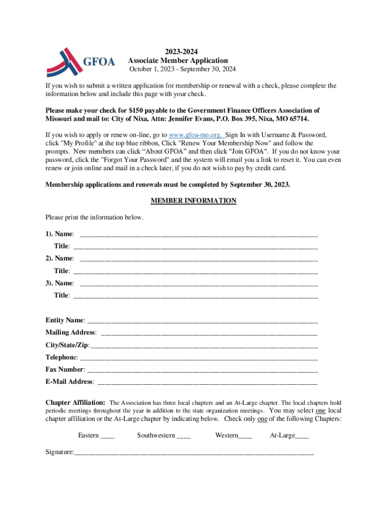 Fillable Online Register - Government Finance Officers of Missouri Fax Email Print - pdfFiller