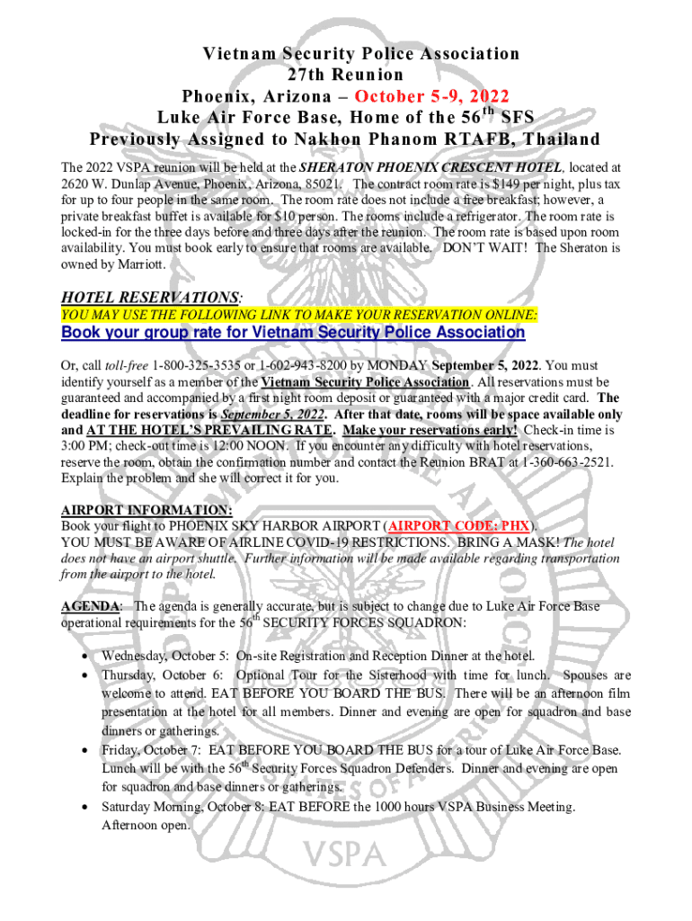 Fillable Online Photos: Vietnam Security Police Association at Luke AFB Fax Email Print - pdfFiller