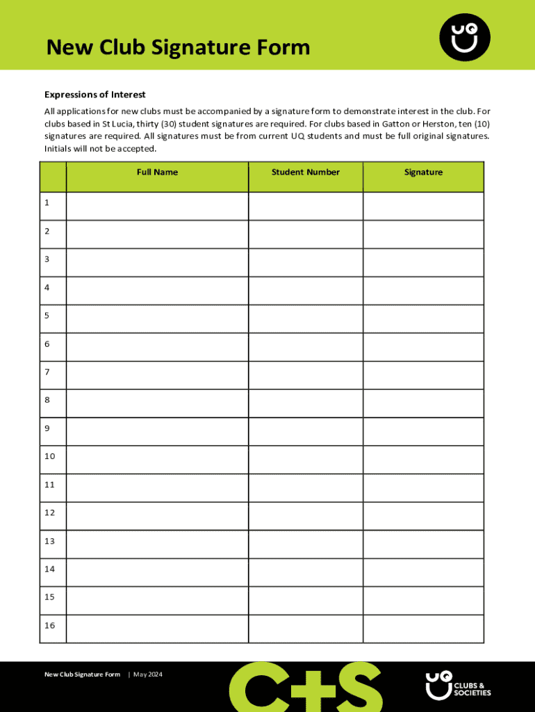 Fillable Online club & college-wide organization registration form Fax ...