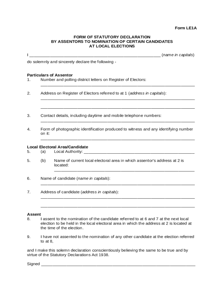 of statutory declaration - Irish RO Doc Template | pdfFiller