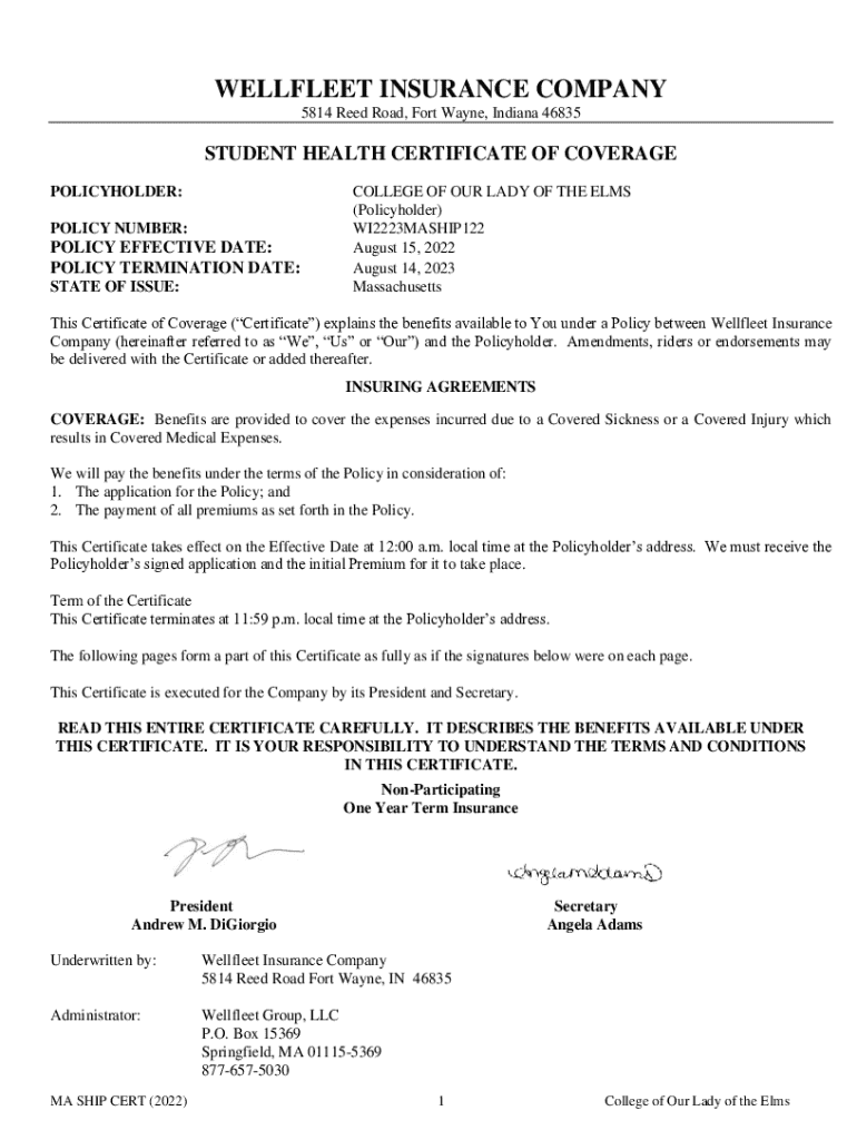 Fillable Online College & University Student Health Insurance Plans ...