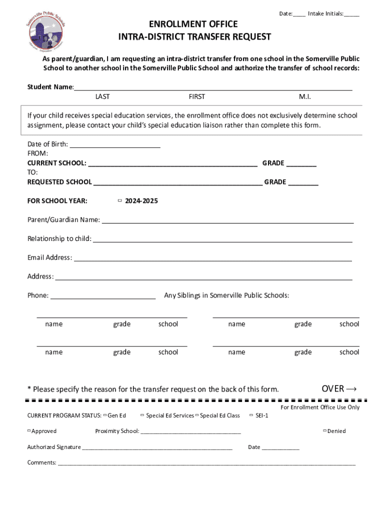 Fillable Online Intra-District Transfer Request English SY24 SY25.docx ...