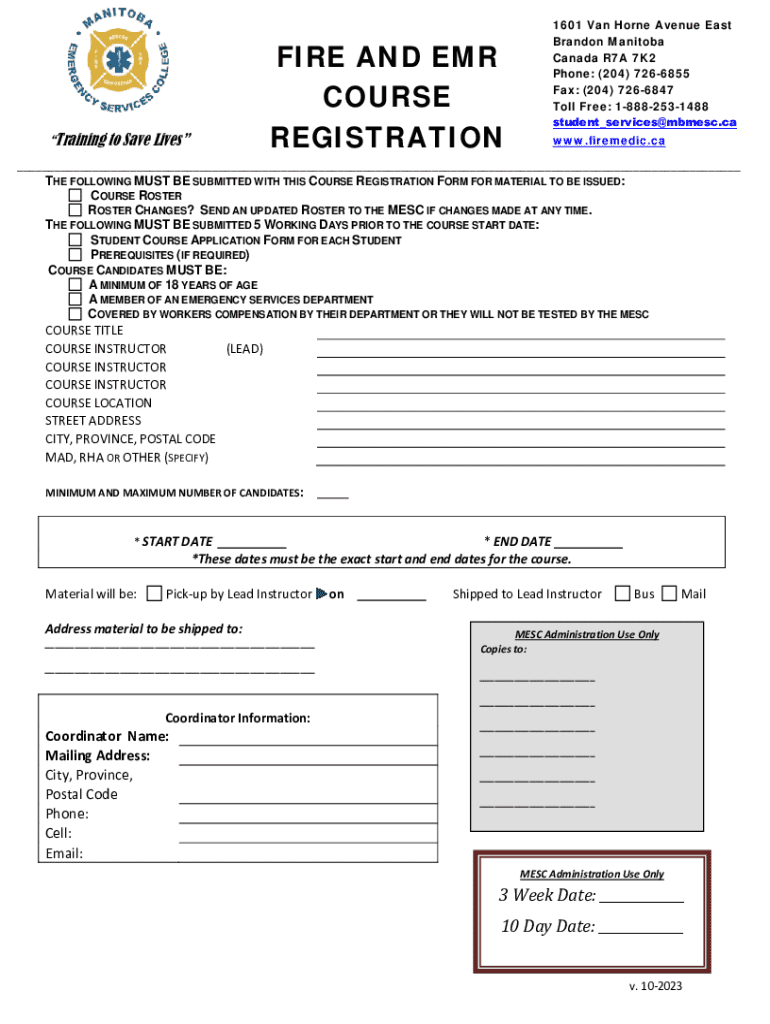 Fillable Online FIRE AND EMR Fax Email Print - pdfFiller