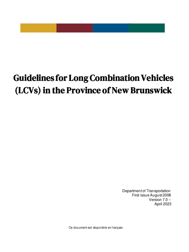 Fillable Online Long combination vehicles to be permitted on all four ...