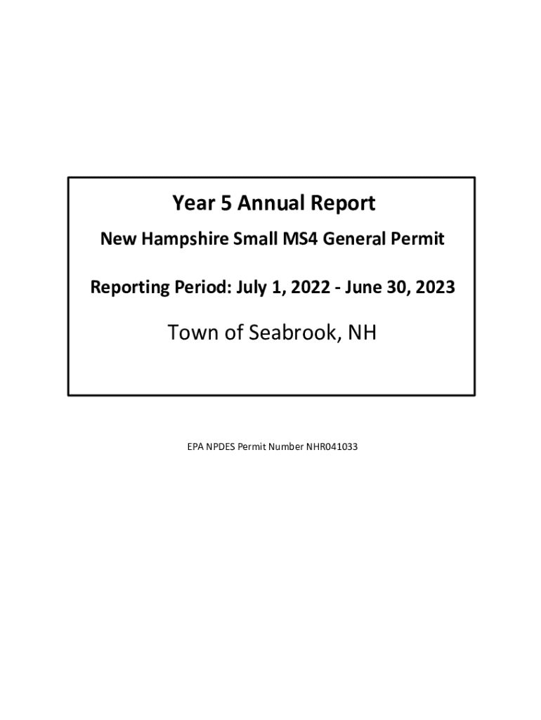Fillable Online NPDES Phase II Small MS4 General Permit Annual Report ...