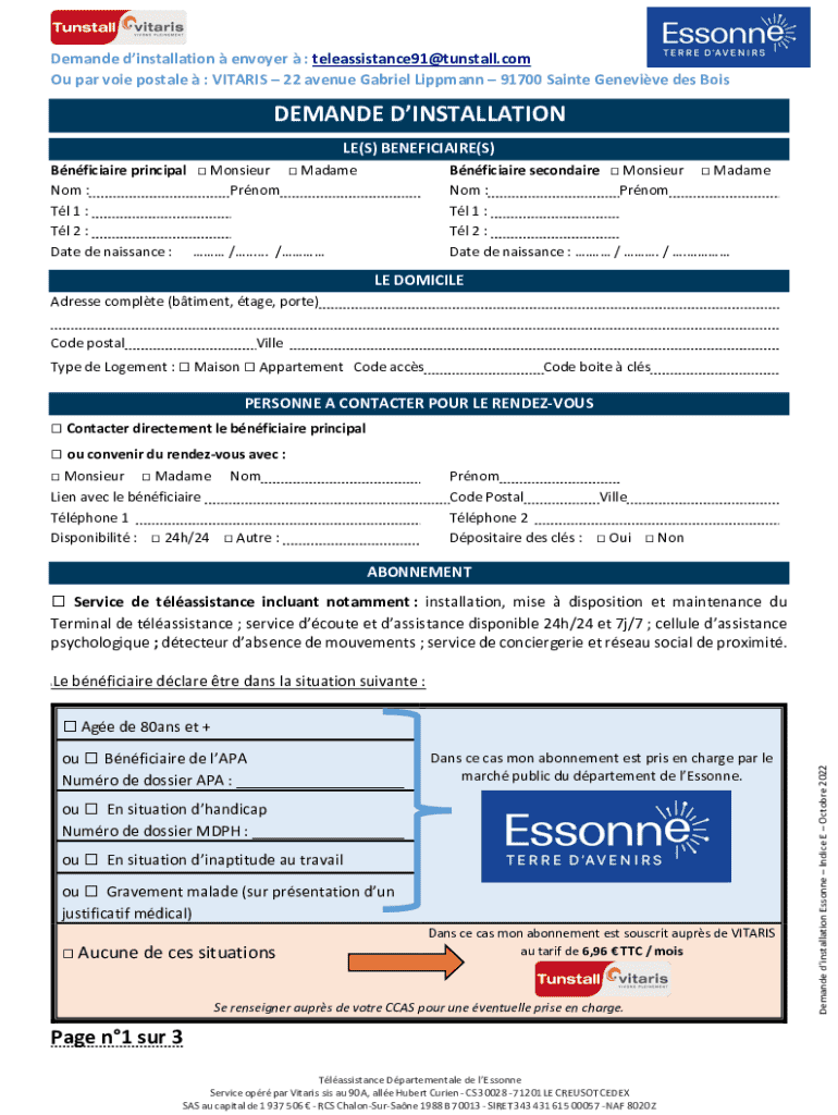 Remplissable en ligne MAINTIENDOMICILE : Les modalits pour la ... Fax Email Imprimer - pdfFiller