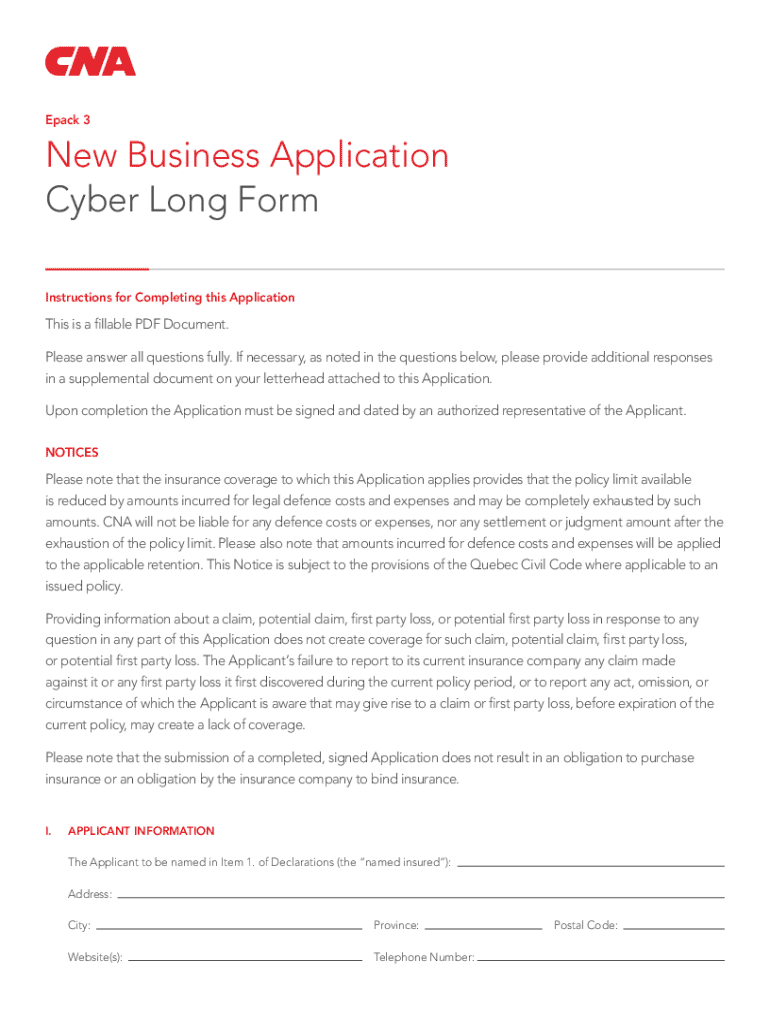 Fillable Online Cna Epack 3 Renewal Application Form - Fill Out and Sign ... Fax Email Print ...