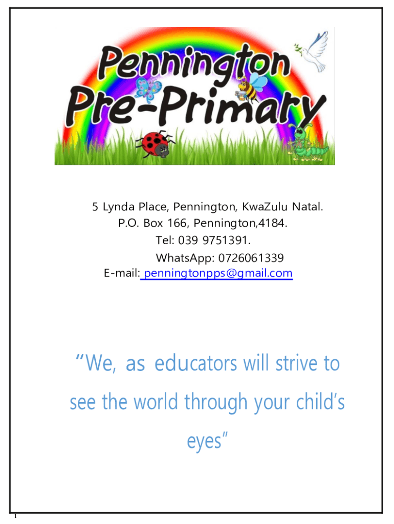 Fillable Online We, as educators will strive to see the world through your child\'s ... Fax ...