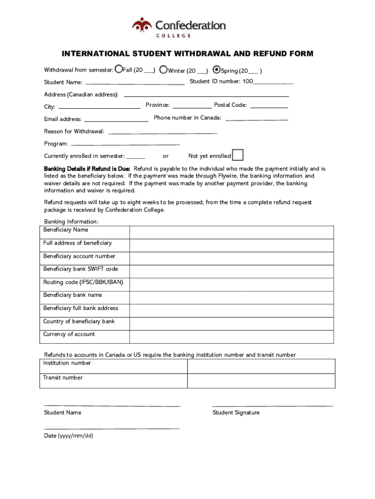 Fillable Online International Student Notification of Leave of Absence/ ... Fax Email Print ...