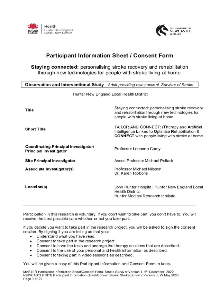 Fillable Online Participant Information Sheet / Consent Form - EnableMe Fax Email Print - pdfFiller