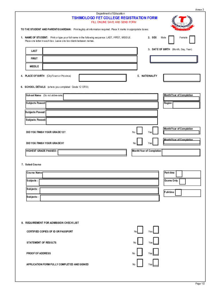 Fillable Online Annex-Basic-Education-Enrollment-Form (5).pdf Fax Email Print - pdfFiller