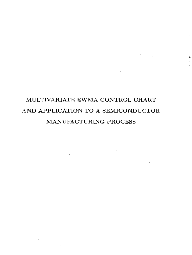 Fillable Online Multivariate Ewma Control Chart And Application To A
