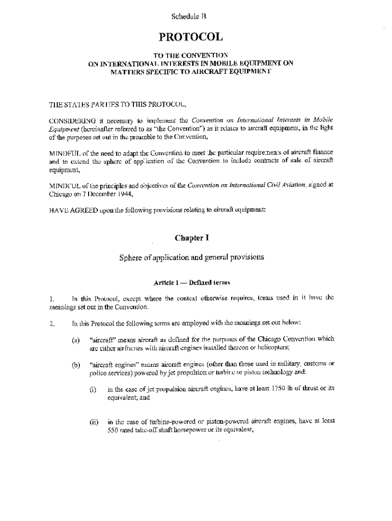 Fillable Online Space Asset under the Space Protocol of the Cape Town ...