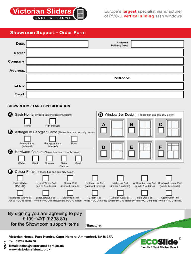 Fillable Online Victorian Sliders: The UK\'s Largest Sash Window ...