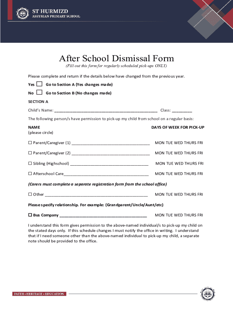 Fillable Online Change of Dismissal Form / Home Fax Email Print - pdfFiller