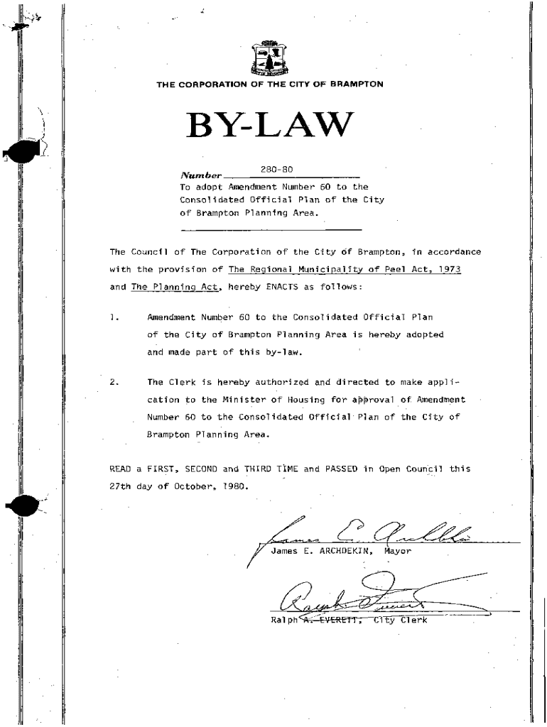 Fillable Online 280-80. Official Plan Amendment 60 Fax Email Print ...